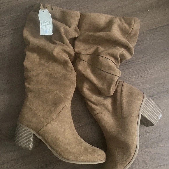 Time and Tru | Shoes | Time And Tru Womens Over The Knee Tan Boots ...